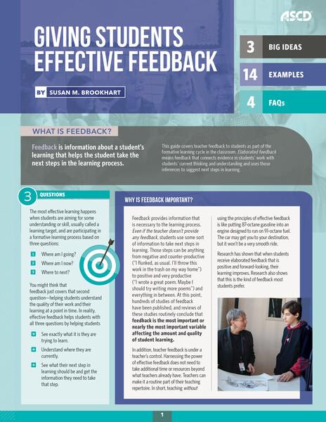 Giving Feedback To Students